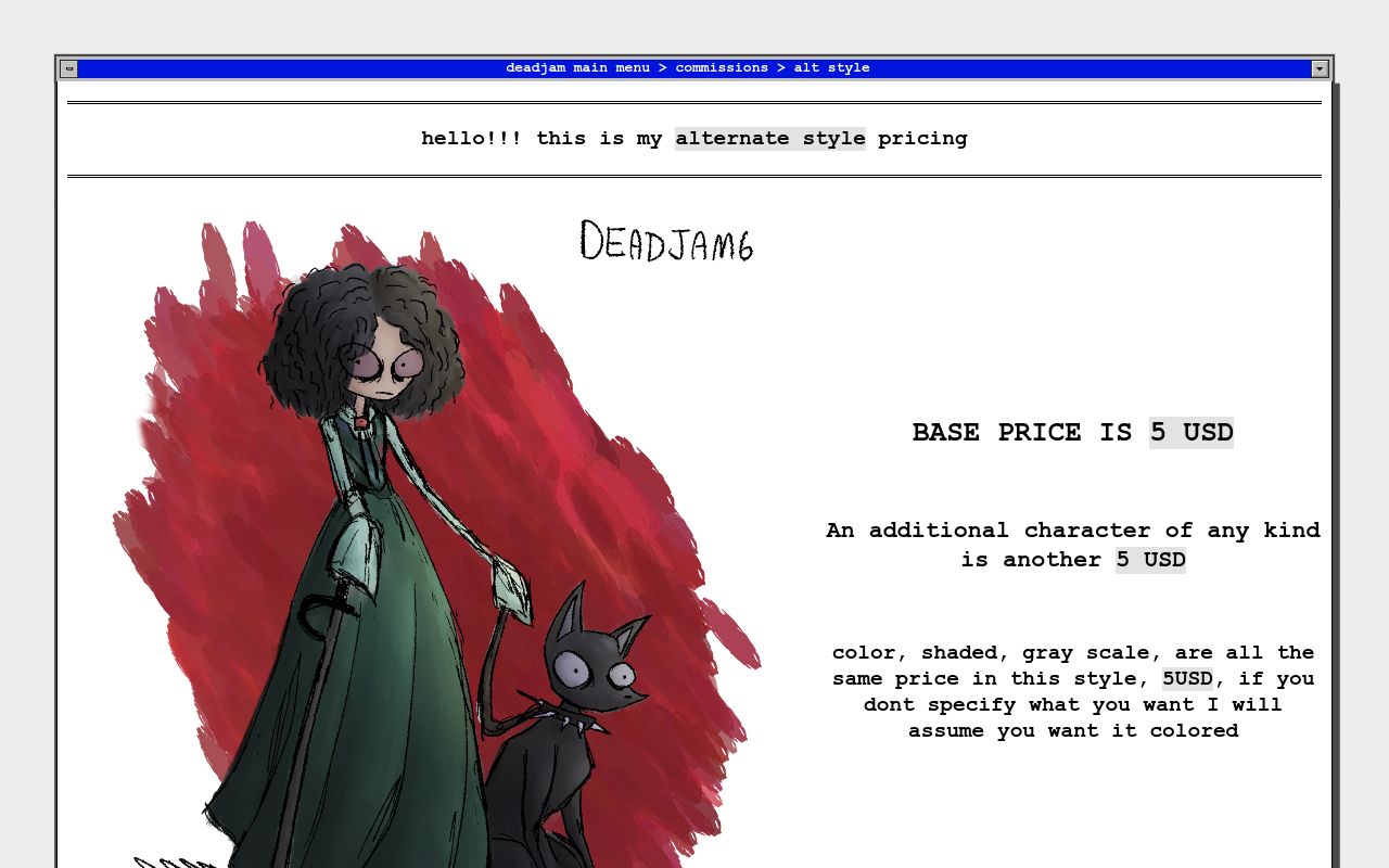 deadjam alt style comms